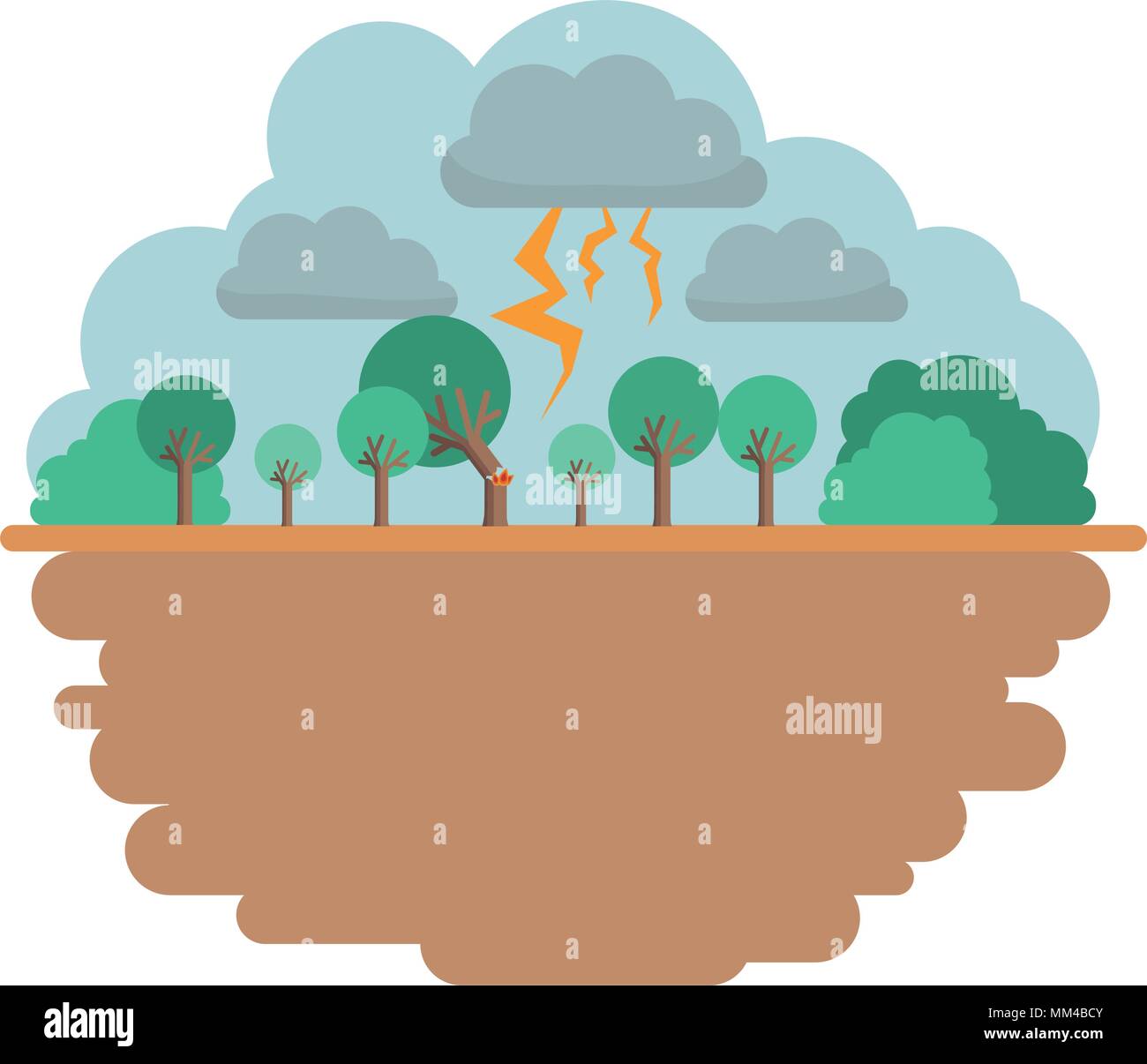 storm electric in landscape natural disaster Stock Vector Image & Art ...