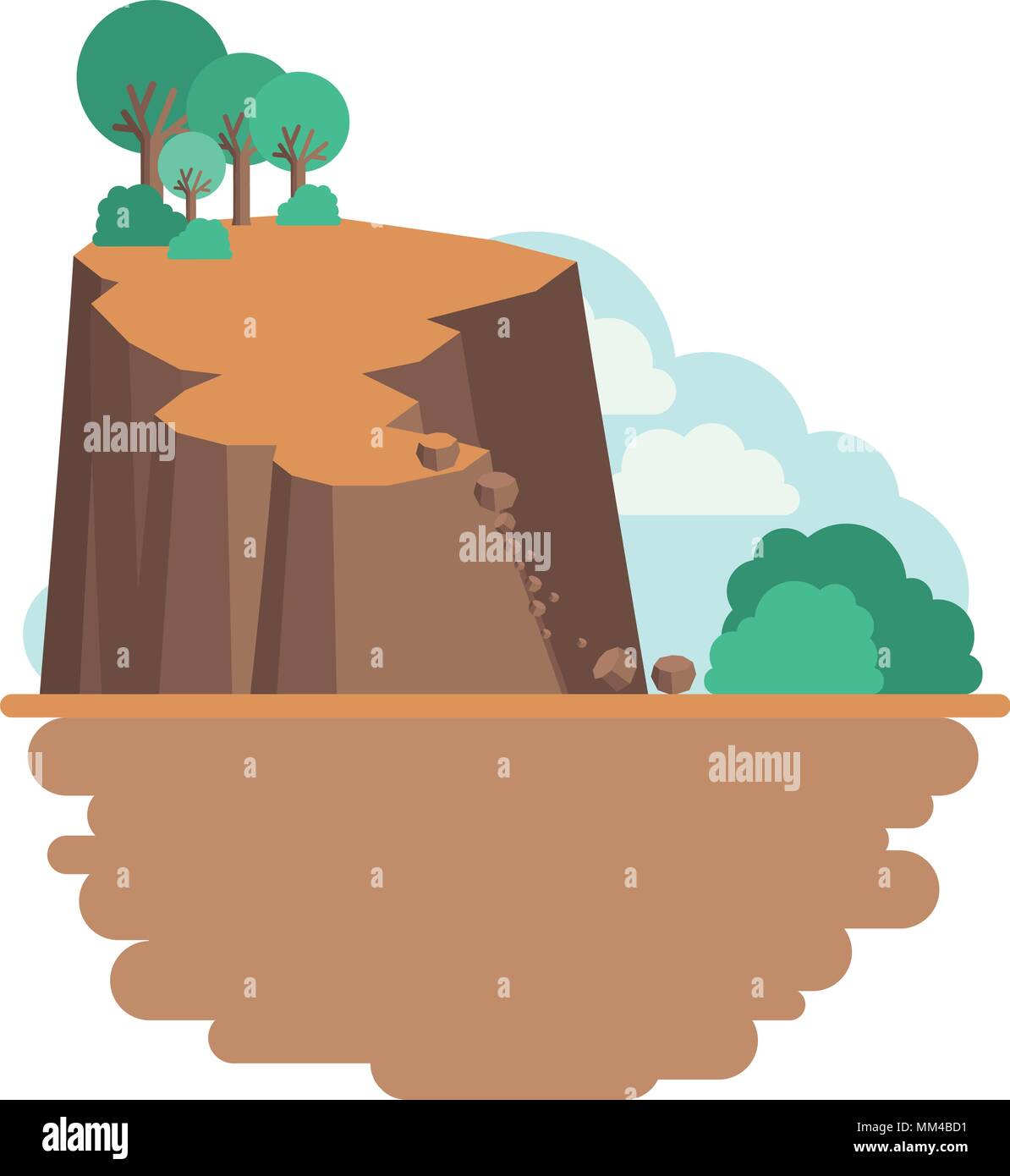 landslide disaster scene icon Stock Vector Image & Art - Alamy