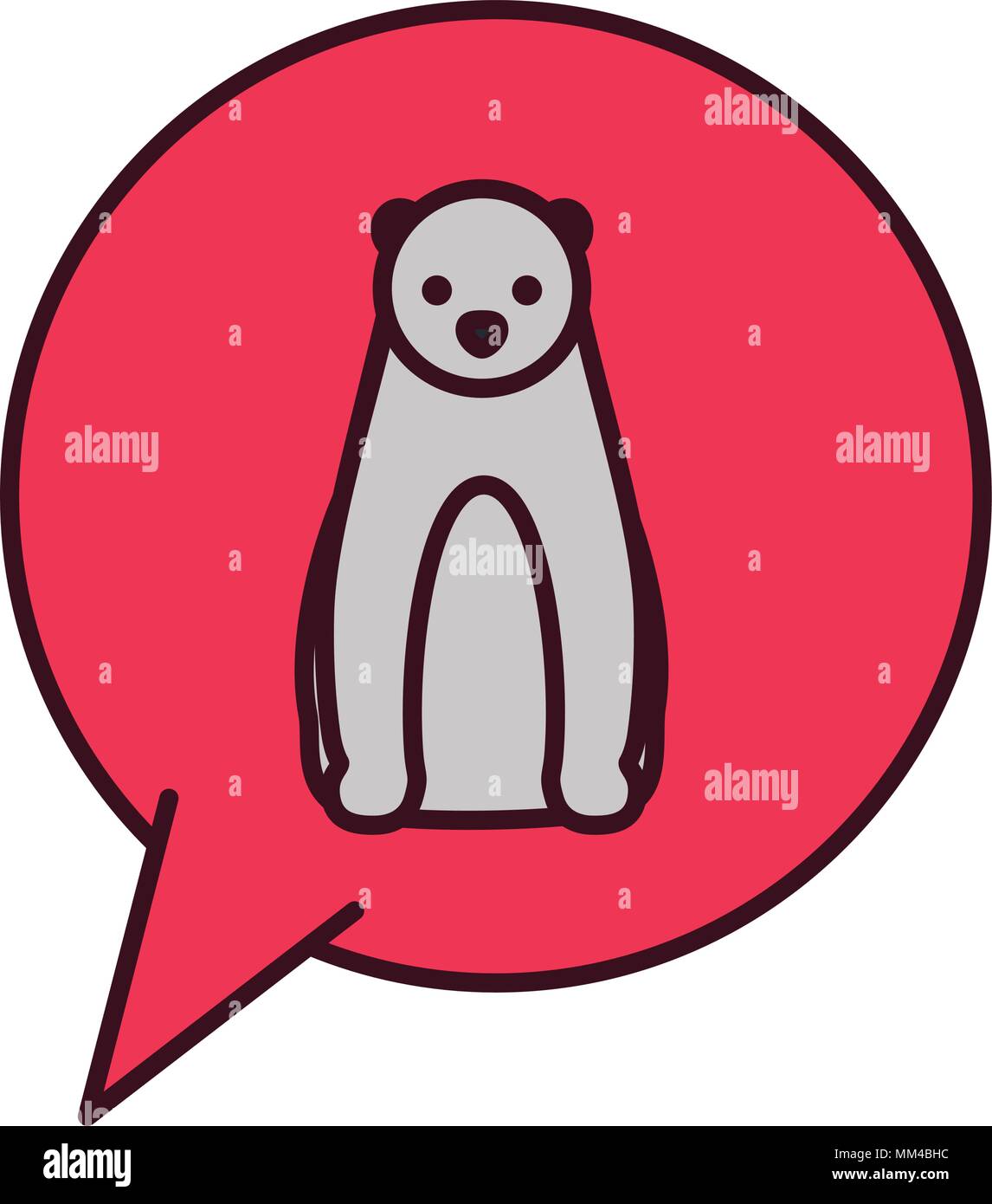 wild polar bear in speech bubble Stock Vector Image & Art - Alamy