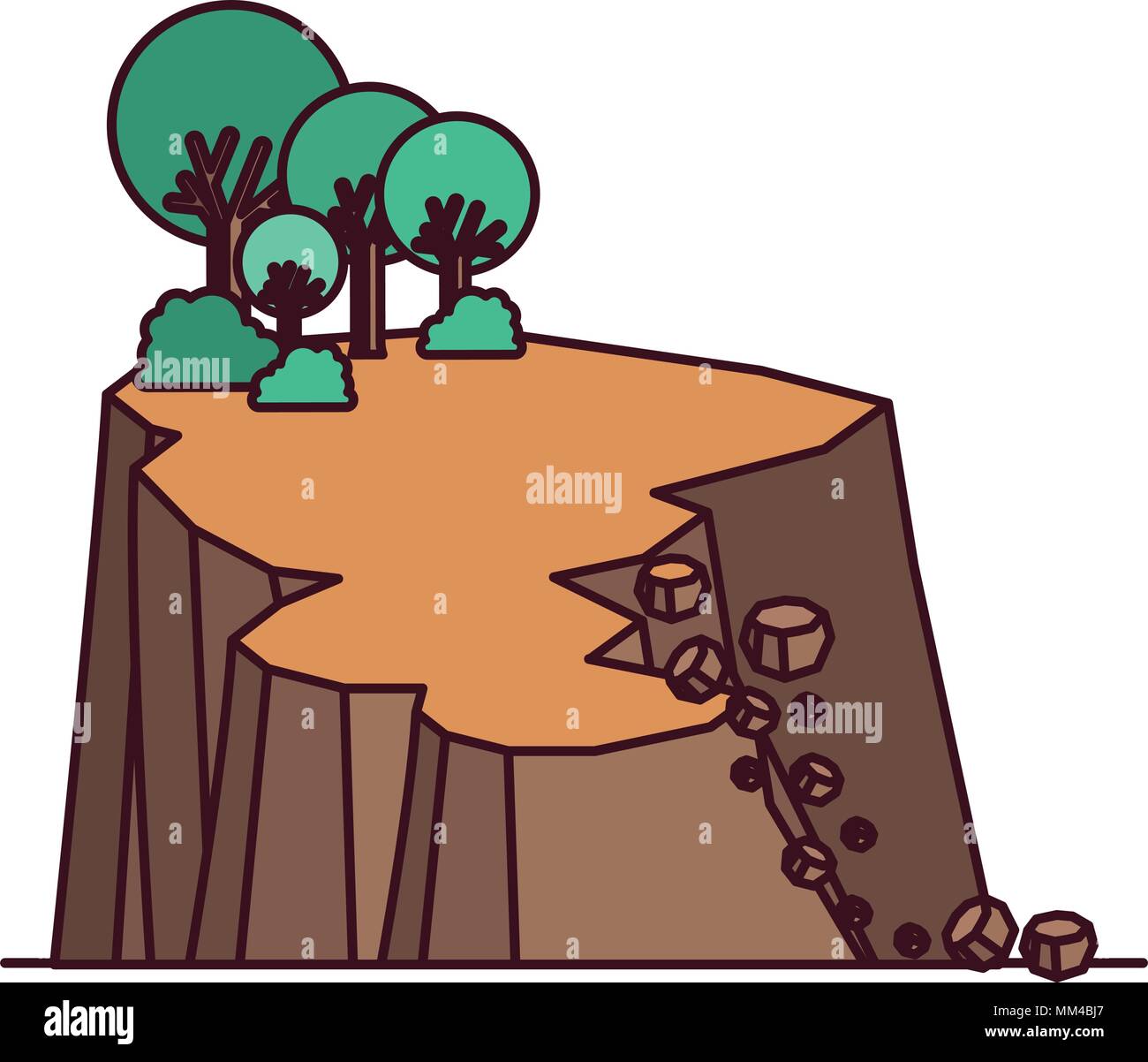 landslide disaster scene icon Stock Vector Image & Art - Alamy