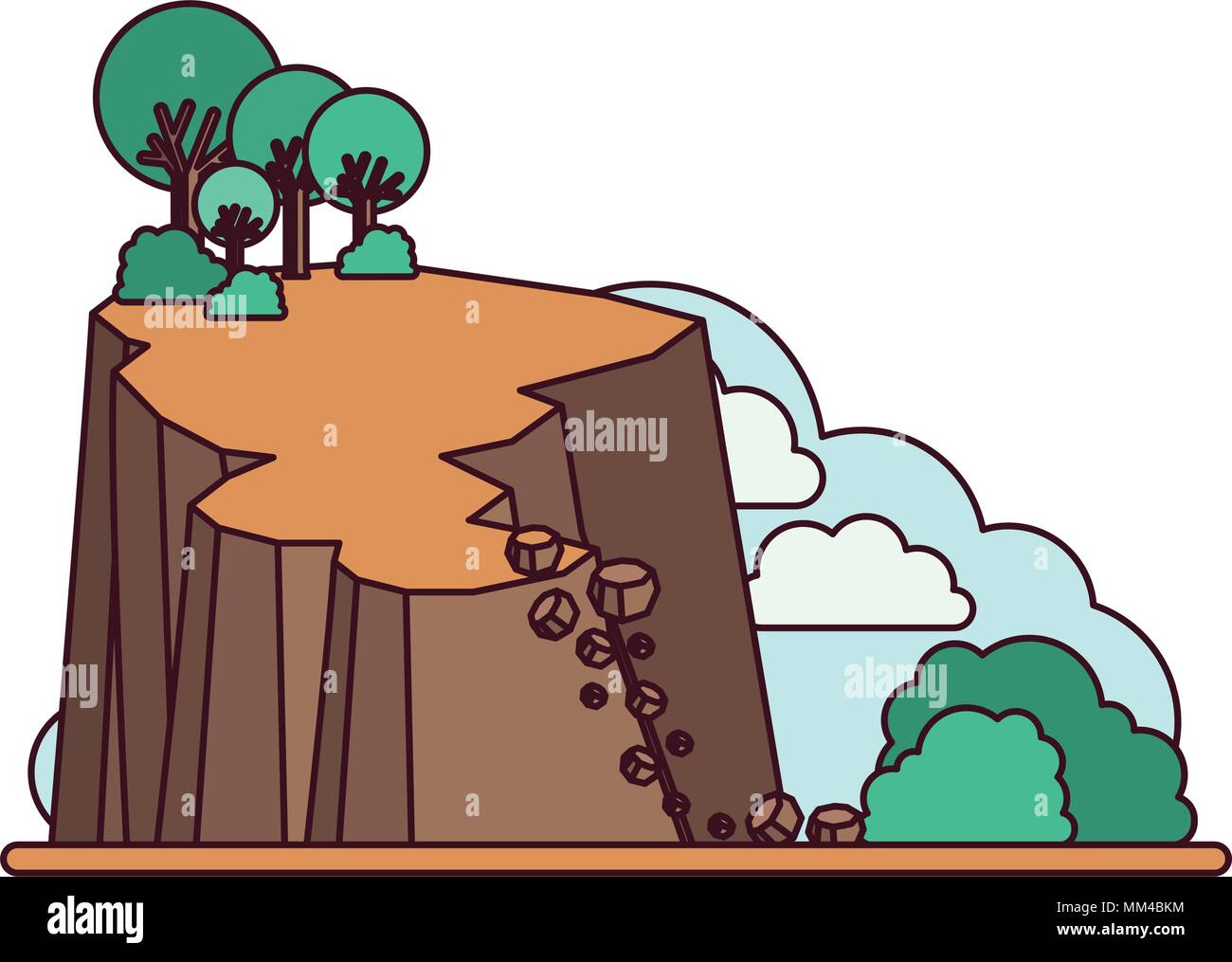 landslide disaster scene icon Stock Vector Image & Art - Alamy