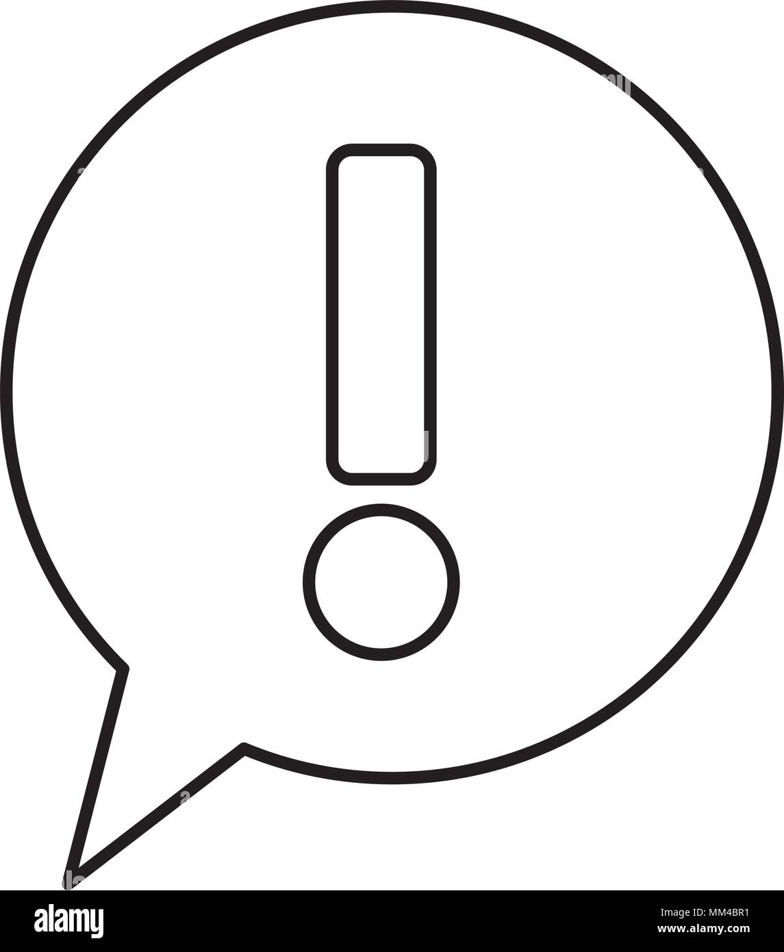 speech bubble with alert symbol Stock Vector Image & Art - Alamy