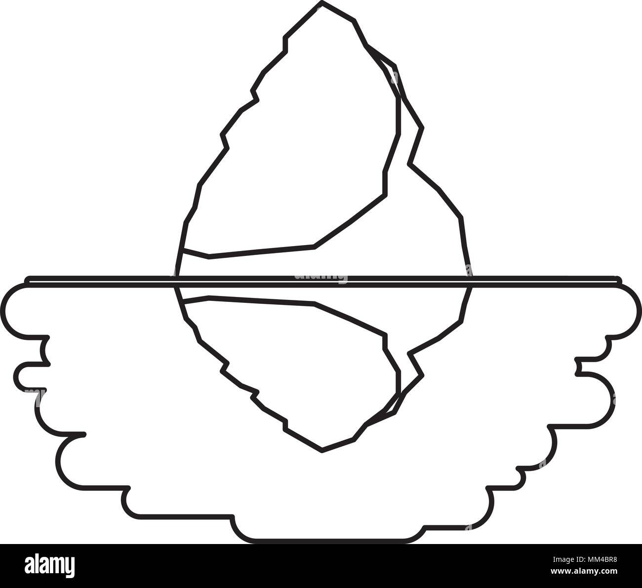 iceberg floating in the water Stock Vector Image & Art - Alamy