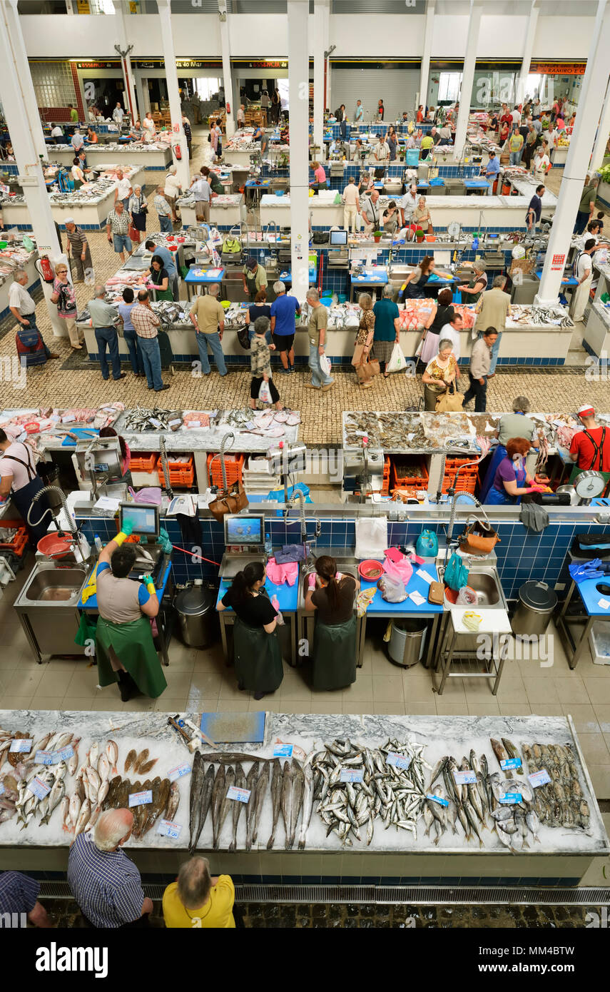 Mercado do Livramento, the main food market in Setúbal. Portugal Stock ...