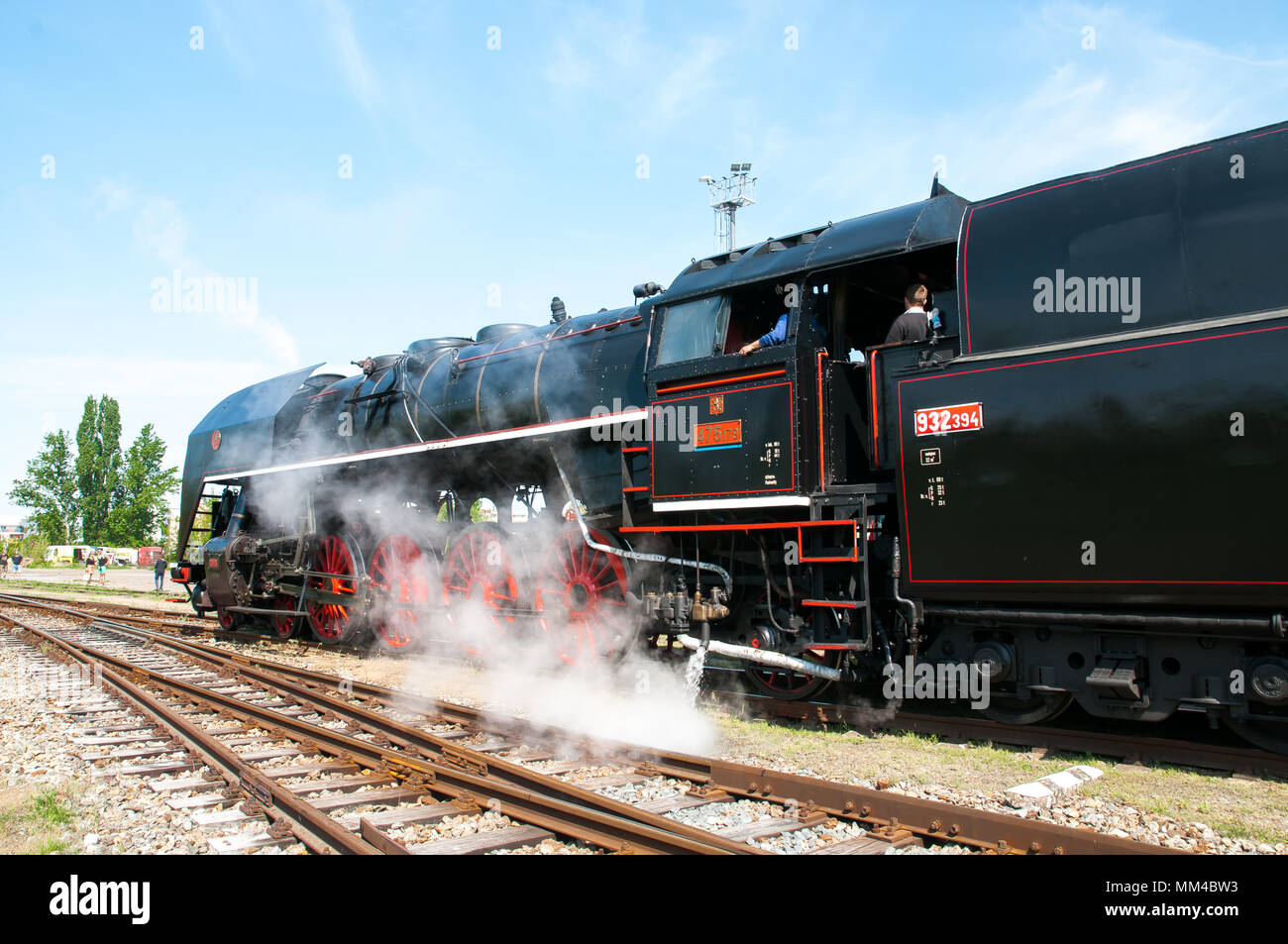 Brandys n / L, Czech Republic, April 28, 2018, Lokomotiva 475.1 ...