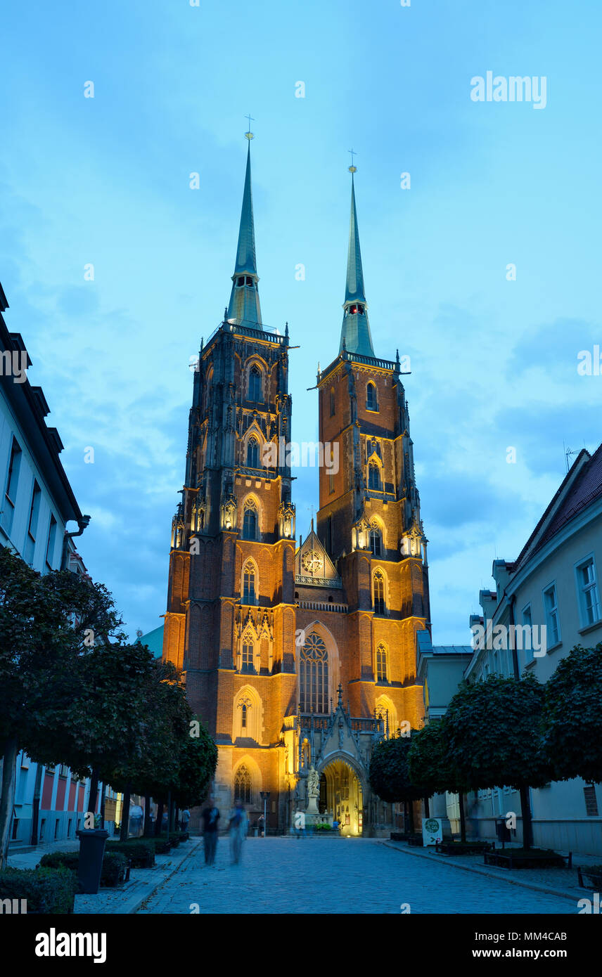 The Cathedral of St. John the Baptist at Ostrow Tumski. Wroclaw, Poland Stock Photo - Alamy