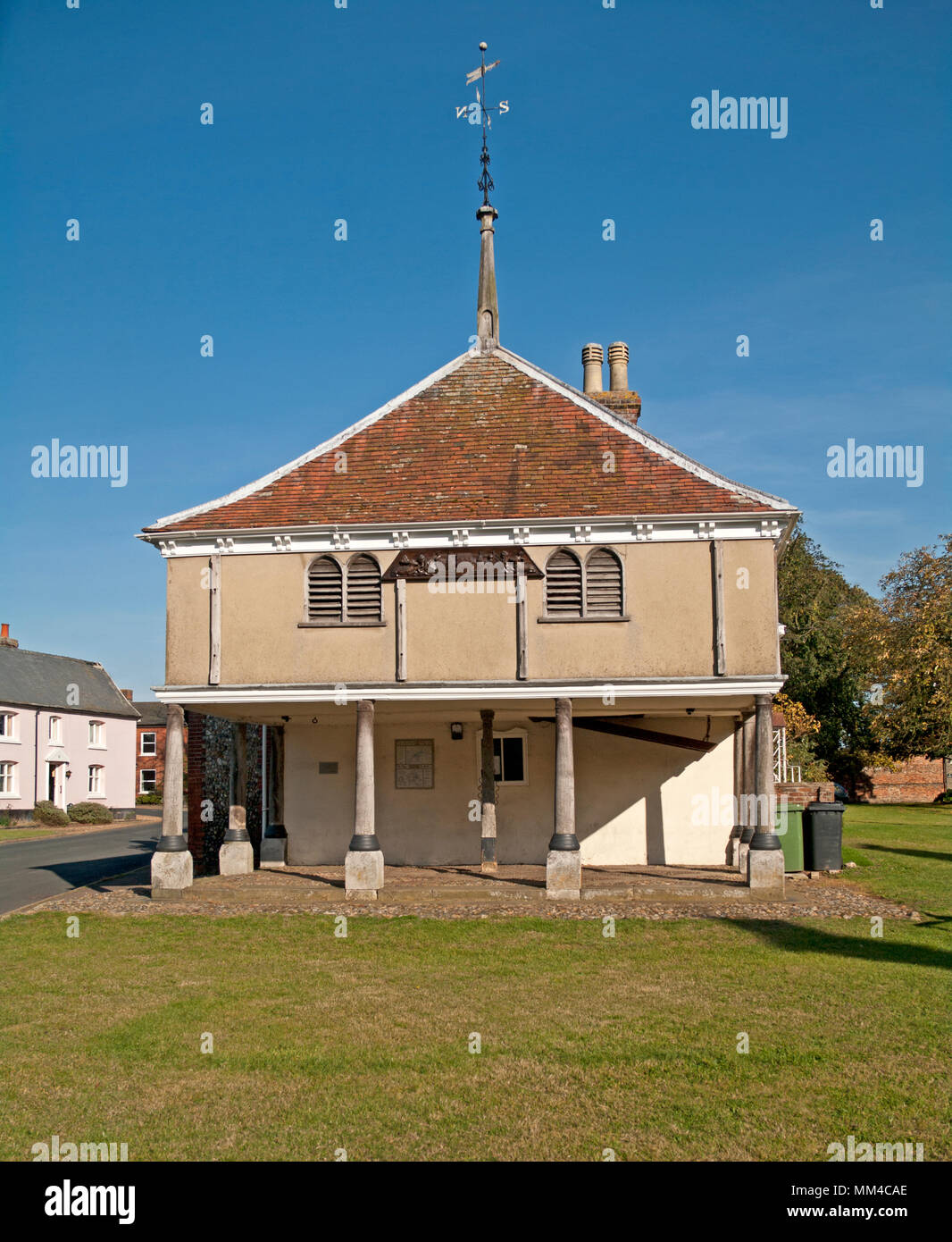 New Buckenham, Medieval, Market Hall, Norfolk Stock Photo - Alamy