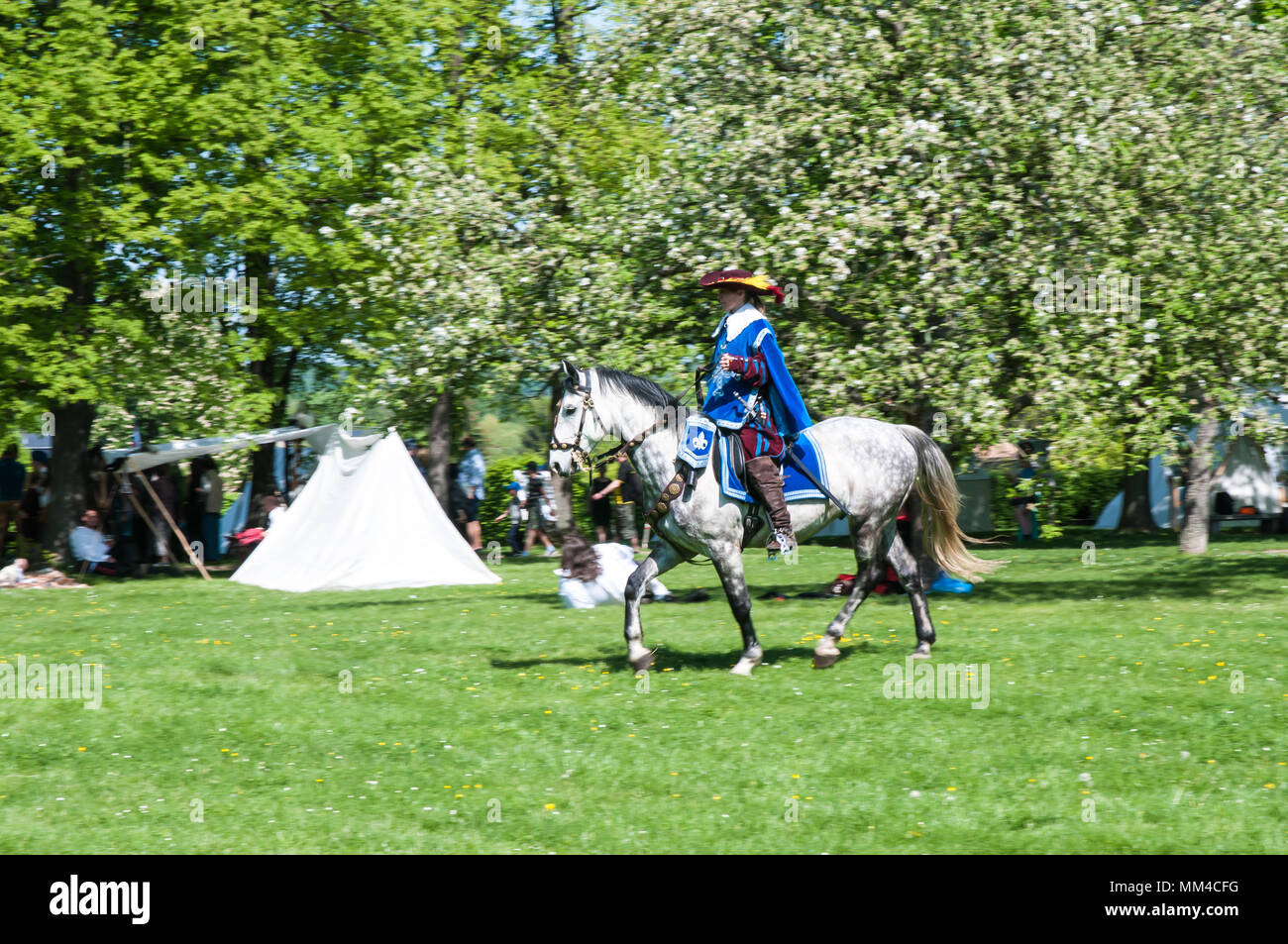 Musketeers Ride On Horses During Festivities Audience With The Emperor ...