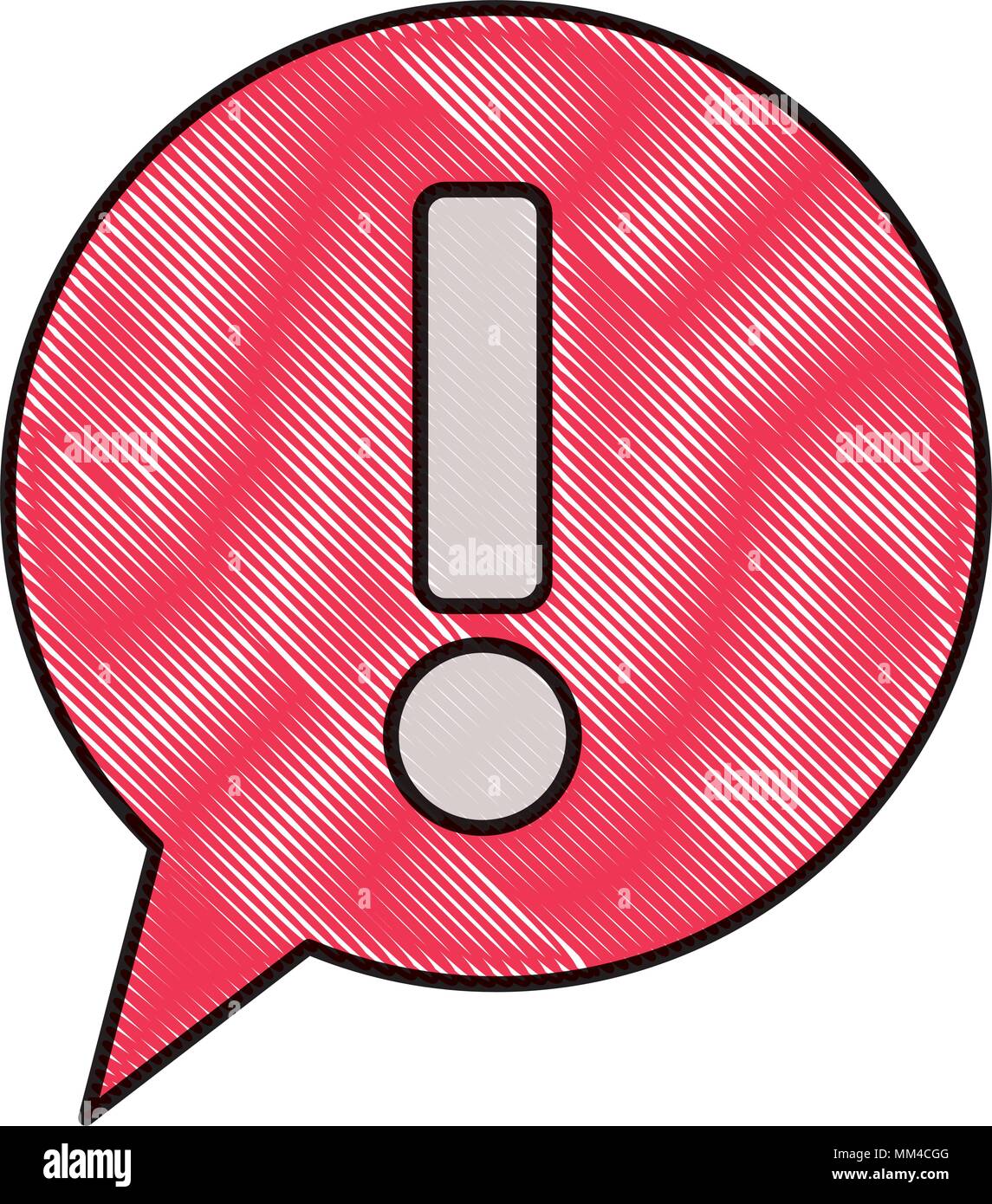 speech bubble with alert symbol Stock Vector Image & Art - Alamy