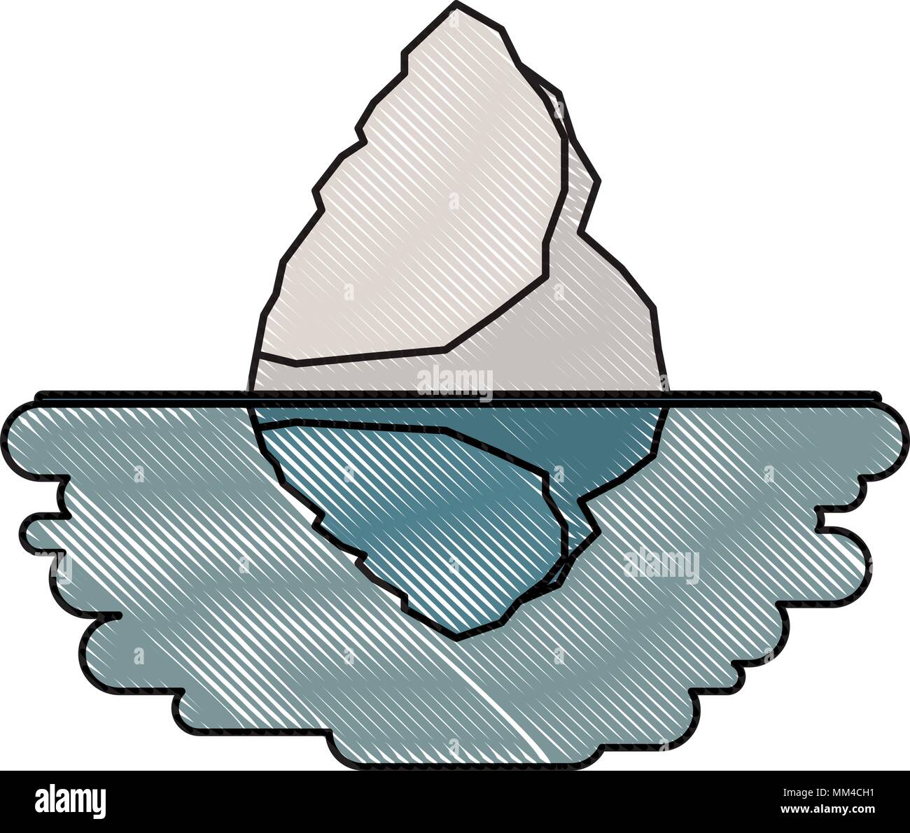 iceberg floating in the water Stock Vector Image & Art - Alamy