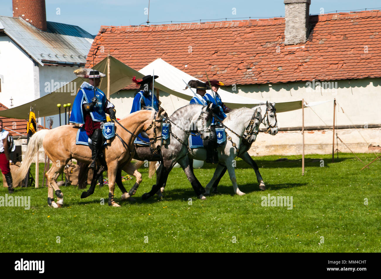 Musketeers Ride On Horses During Festivities Audience With The Emperor ...