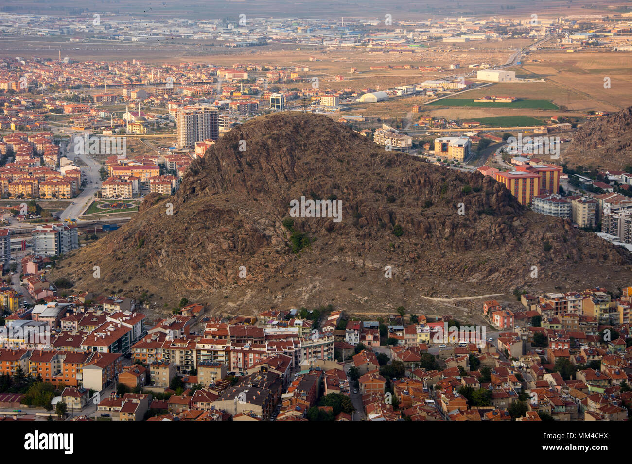 looking Afyon from the castle Stock Photo - Alamy