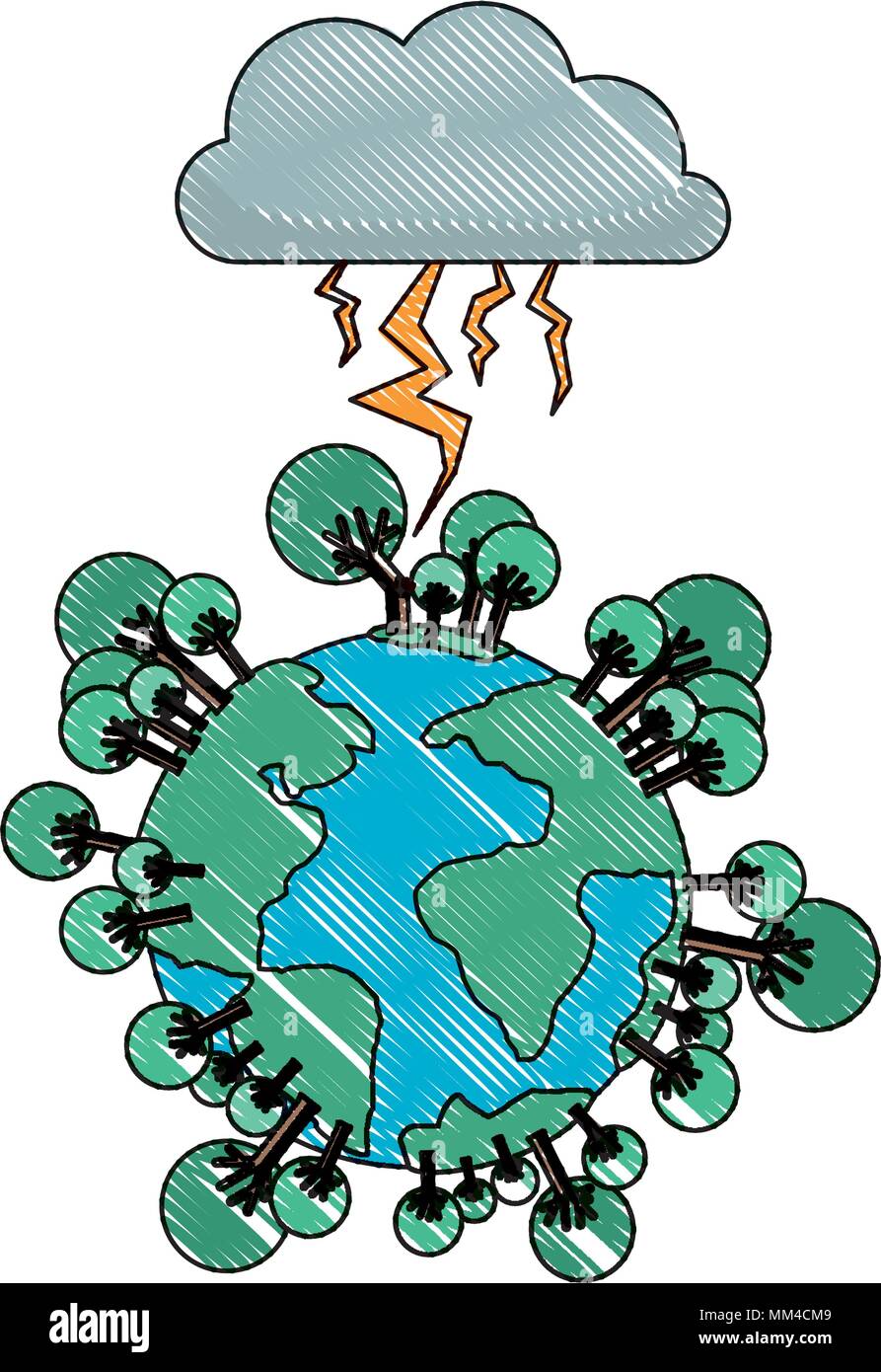 storm electric in landscape natural disaster Stock Vector Image & Art ...