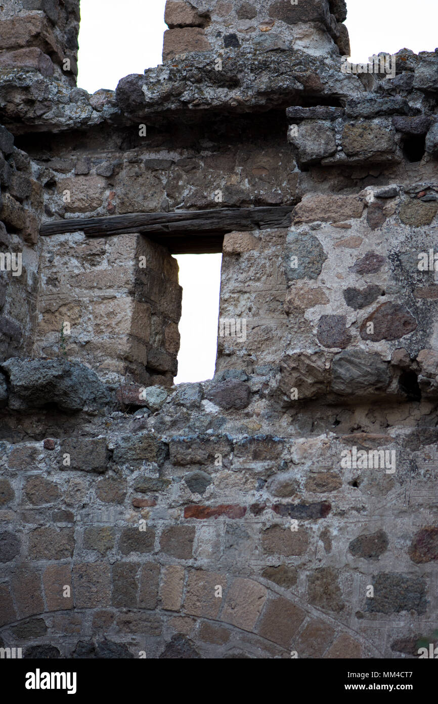 Lookout windows in the castle of Afyonkarahisar Trukey Stock Photo - Alamy