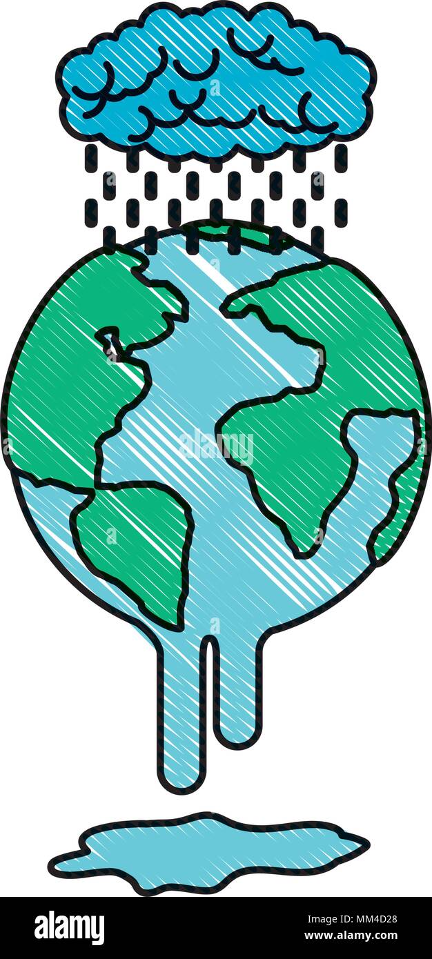 earth planet with electric strom natural disaster Stock Vector Image ...