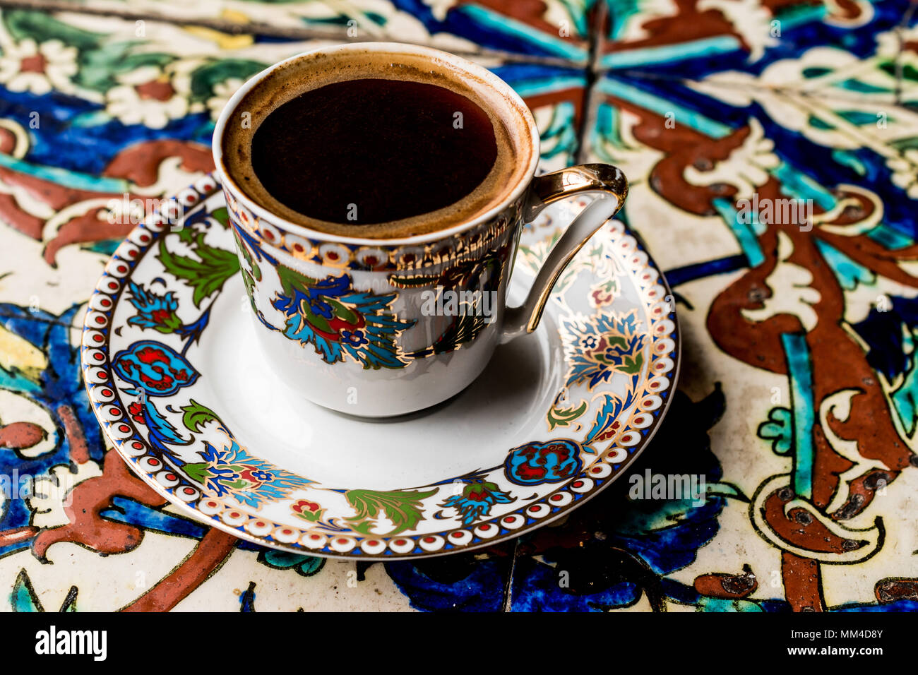 Turkish Coffee in ottoman cup. Traditional Beverage Stock Photo - Alamy