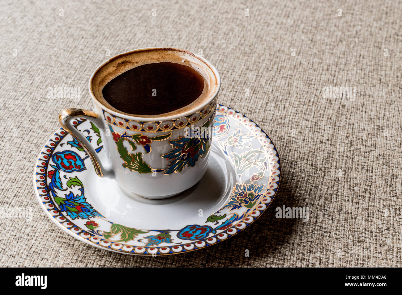 Turkish Coffee in ottoman cup. Traditional Beverage Stock Photo - Alamy