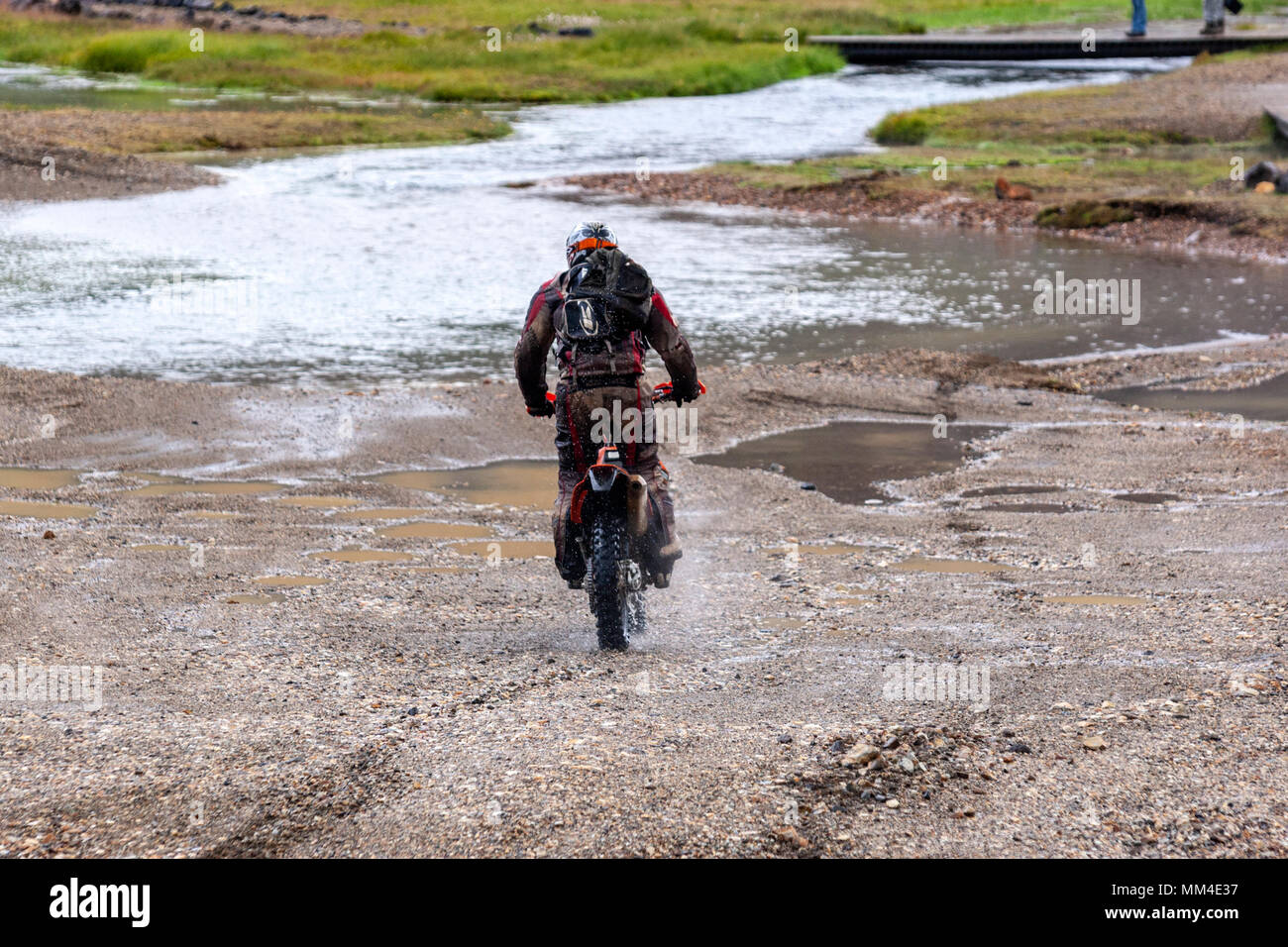 Motorbike crossing a river hi-res stock photography and images - Alamy