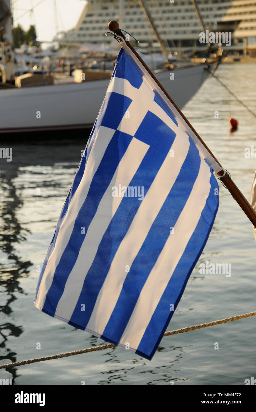 Cruise ship greece flag hi-res stock photography and images - Alamy