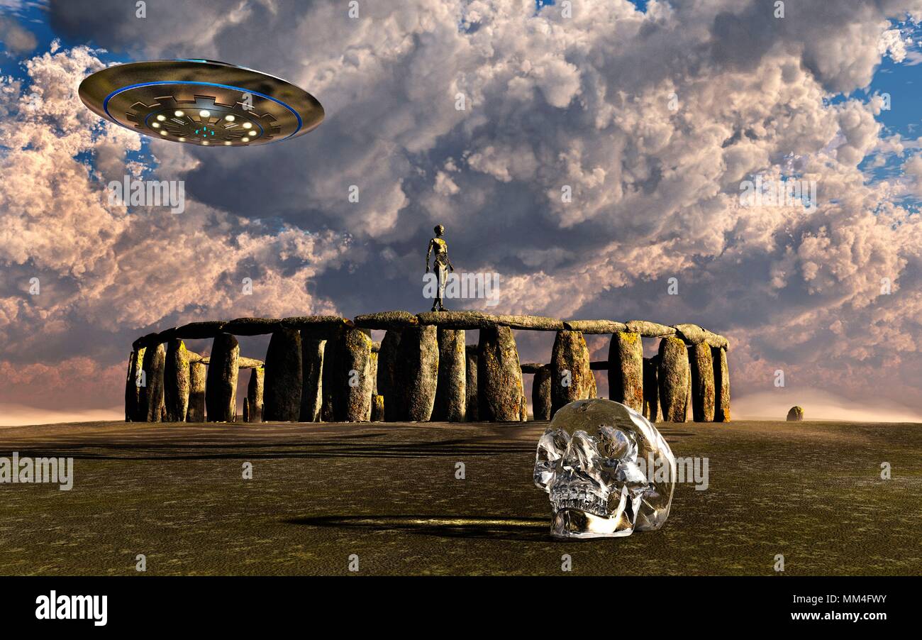 Crystal Skull and Ancient Aliens Stock Photo - Alamy