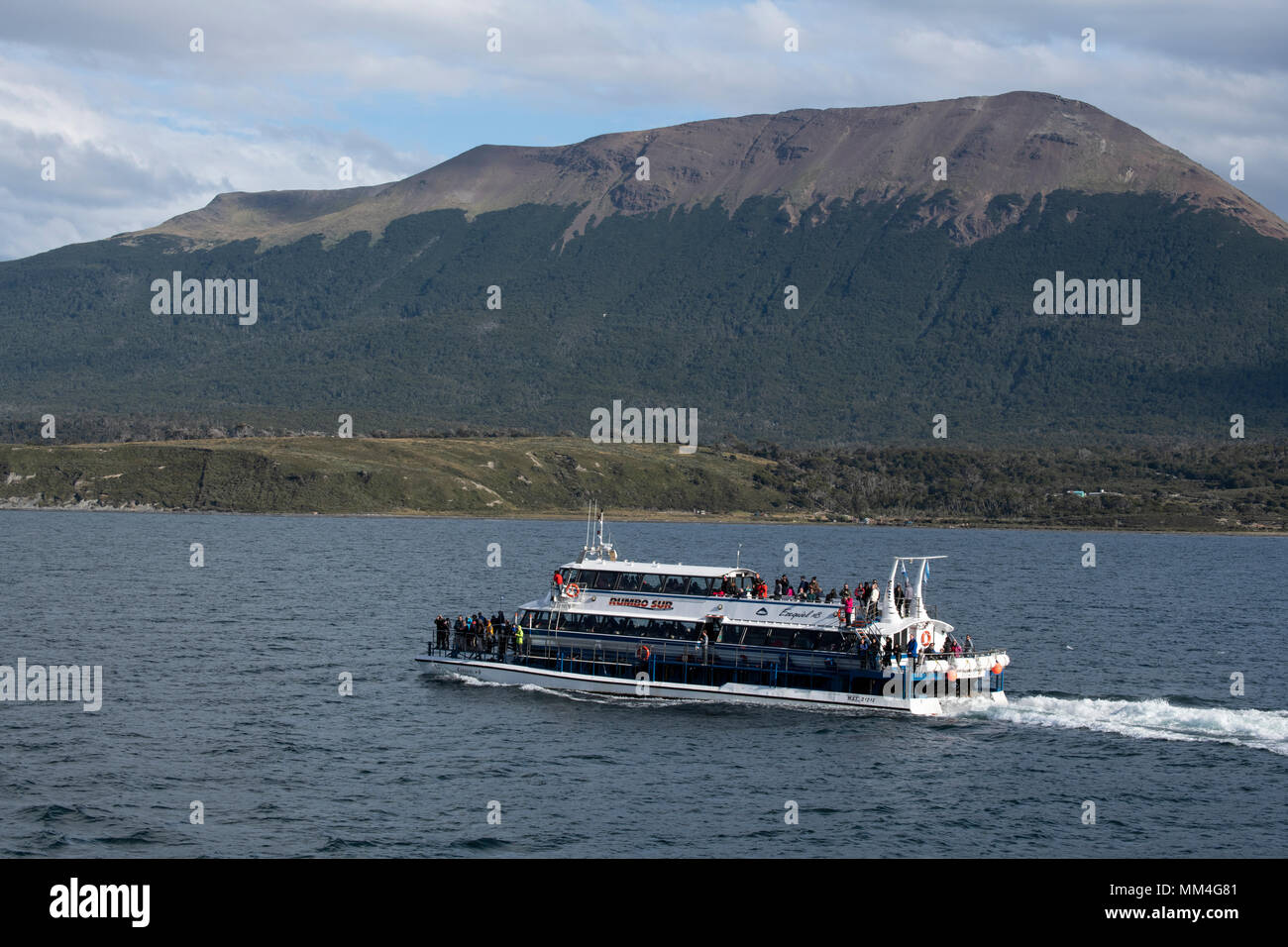 South America, Beagle Channel, 150 mile long waterway acting as the ...