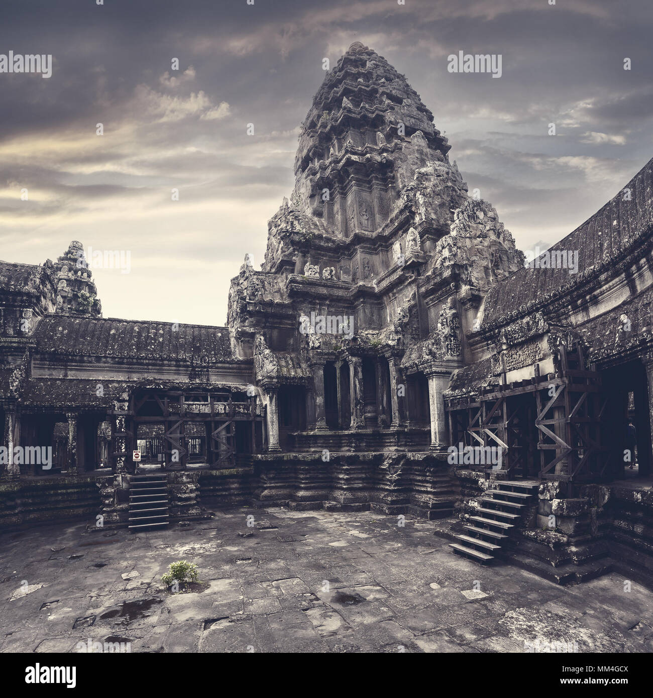 Angkor Wat temple. View from inside the temple Stock Photo - Alamy