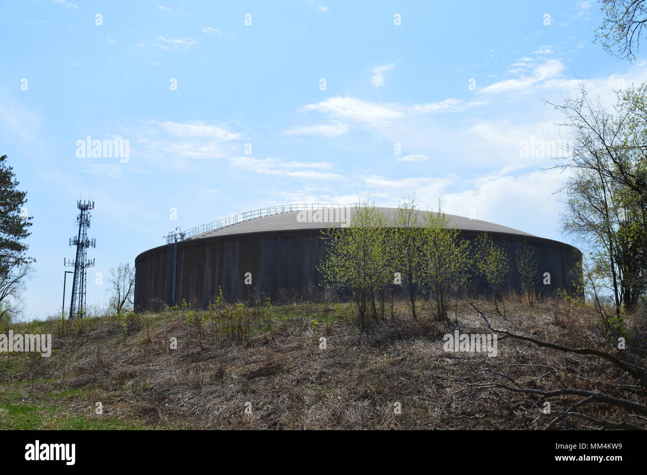 Water reservoir building in the country Stock Photo - Alamy
