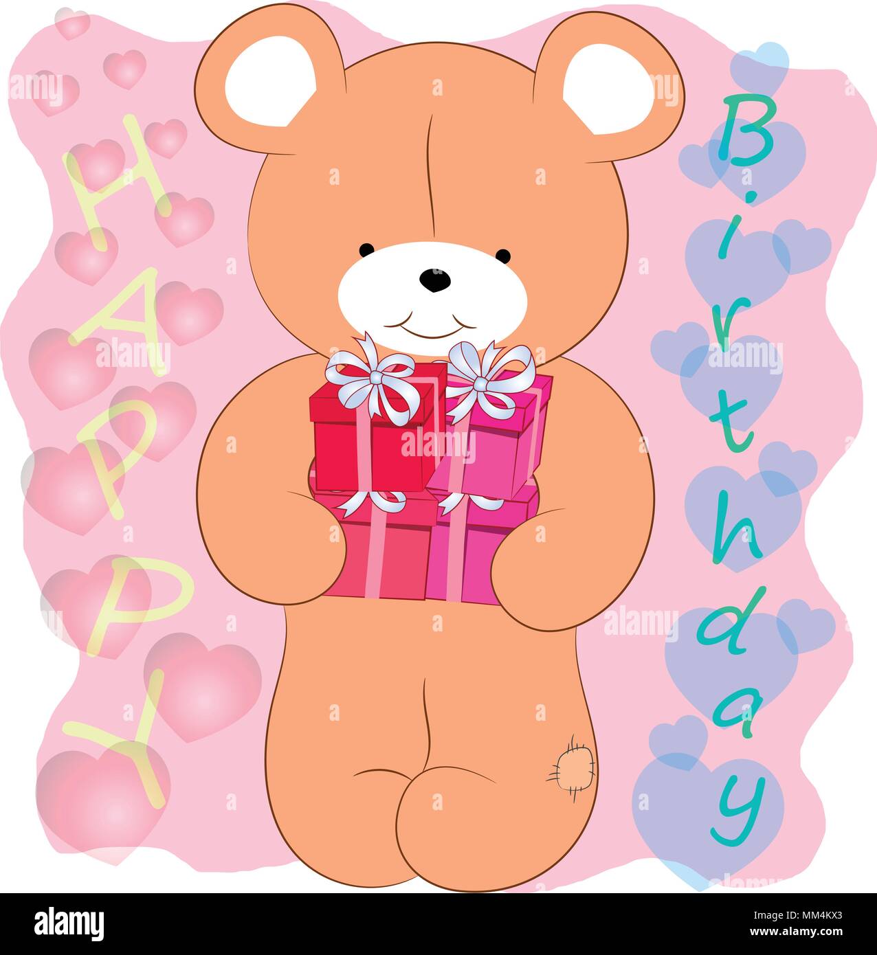 bear with gifts vector Stock Vector Image & Art - Alamy