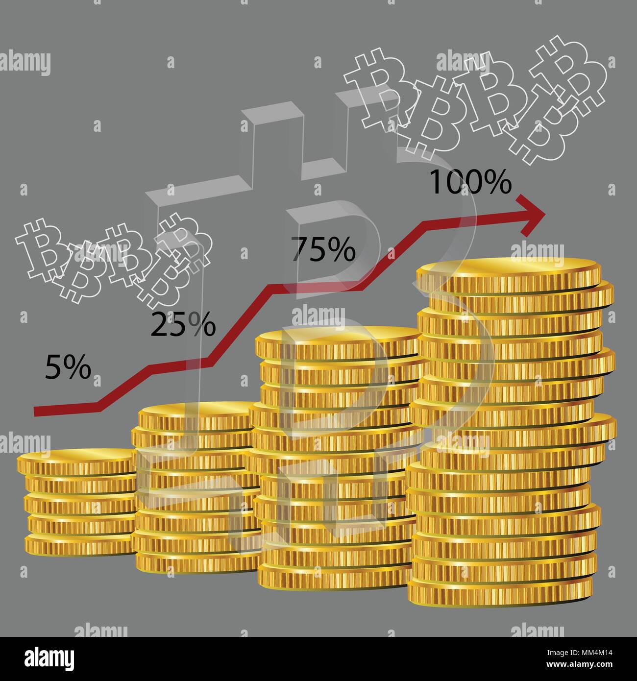 bitcoin diagram 3d Stock Vector Image & Art - Alamy