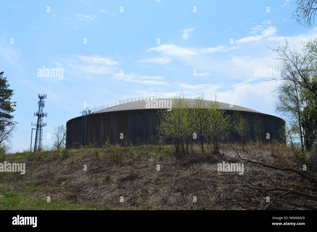 Water reservoir building in the country Stock Photo - Alamy