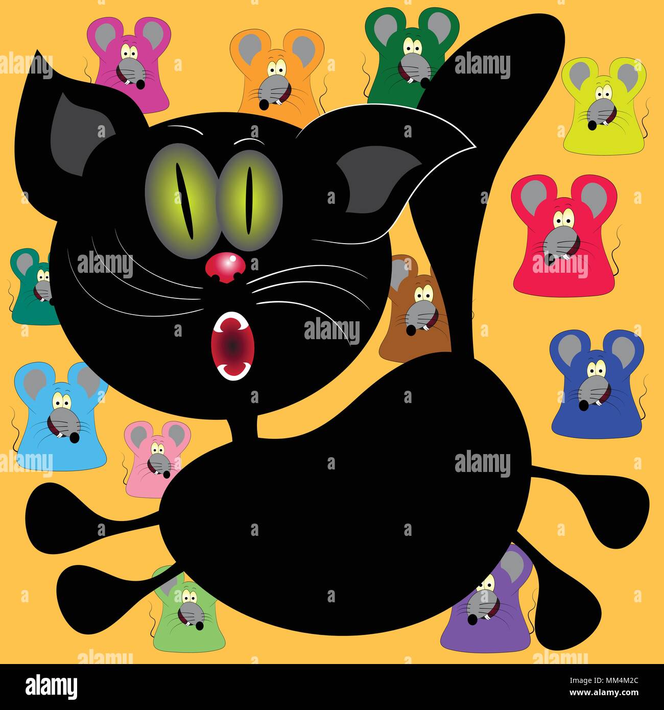 Runaway cat Stock Vector Images - Alamy