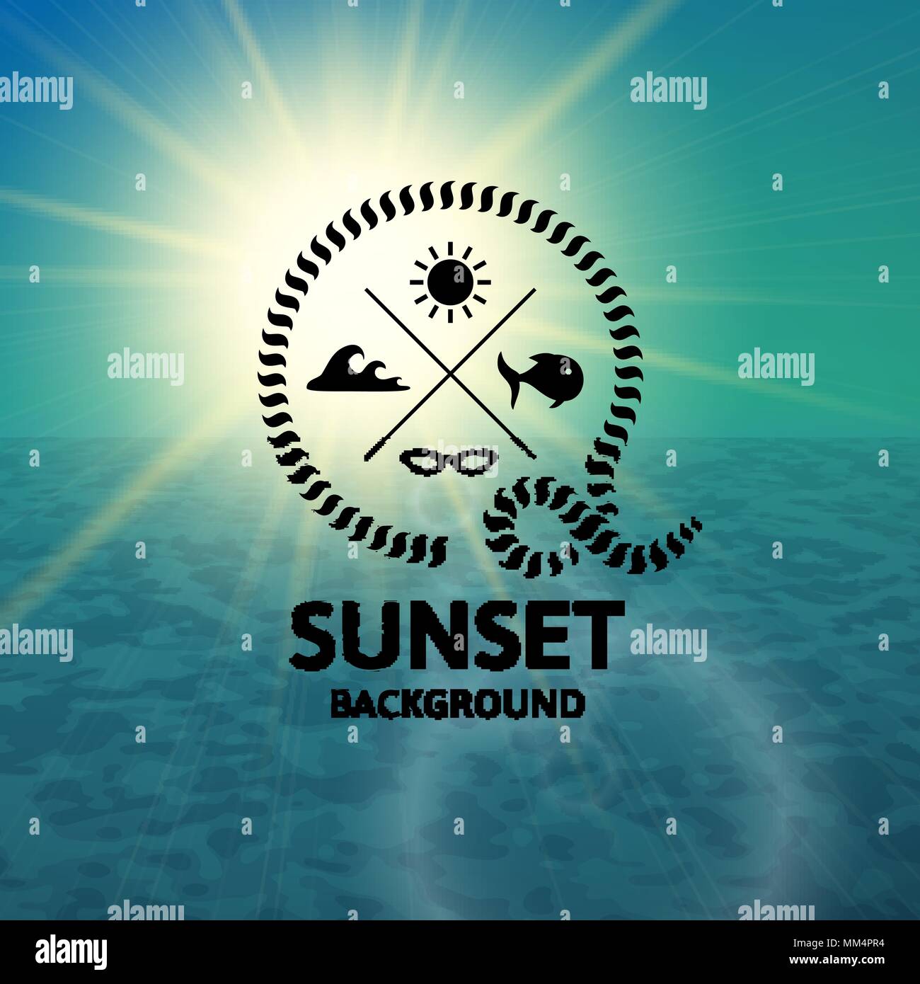 Summer lake water surface Stock Vector Images - Alamy
