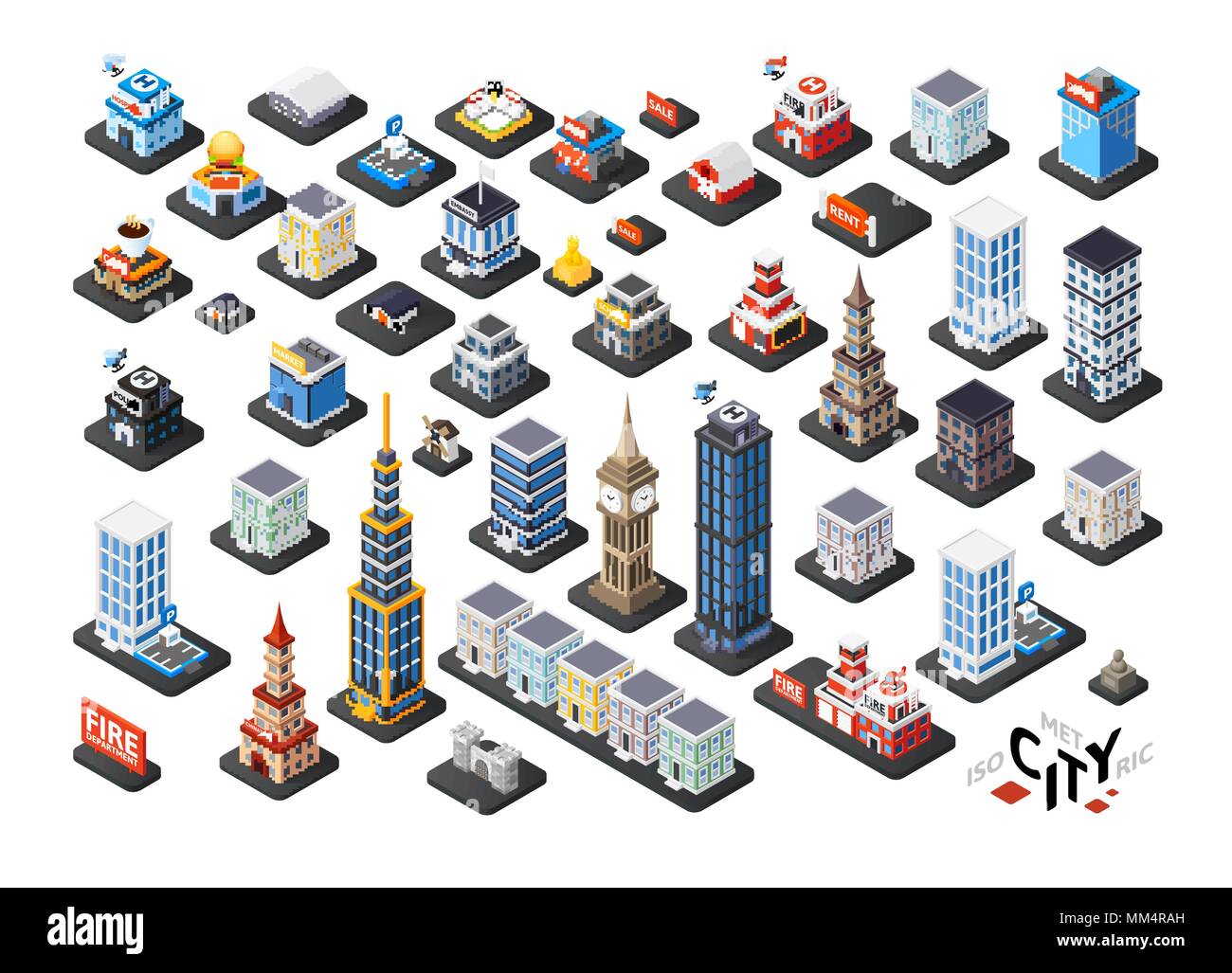 Vector isometric illustration cafe hi-res stock photography and images ...