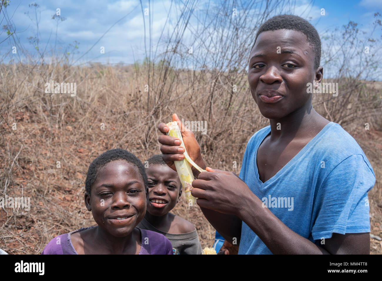 SUMBE/ANGOLA - 28OCT2017 - Portrait of rural African boys smiling Stock ...