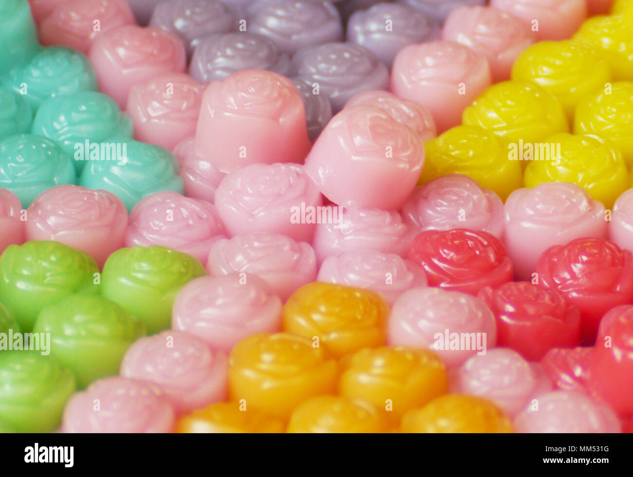 Closeup of colorful Thai sweetmeat pudding Stock Photo - Alamy
