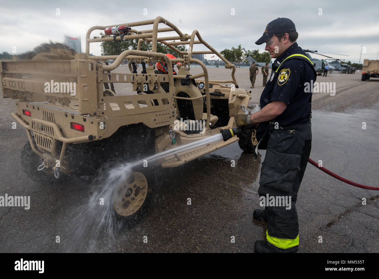 Timothy Hoerner, a firefighter with Engine 9, Detroit Fire Department ...
