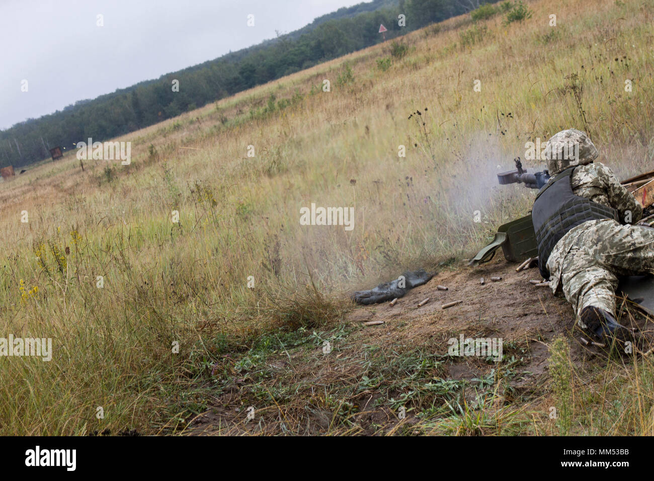 A Ukrainian soldier from the 1st Battalion, 95th Separate Airmobile ...