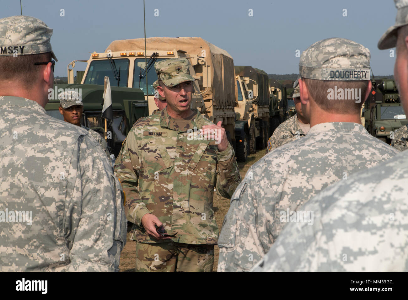 Interim Adjutant General for Oklahoma, Brig. Gen. Louis Wilham, and ...