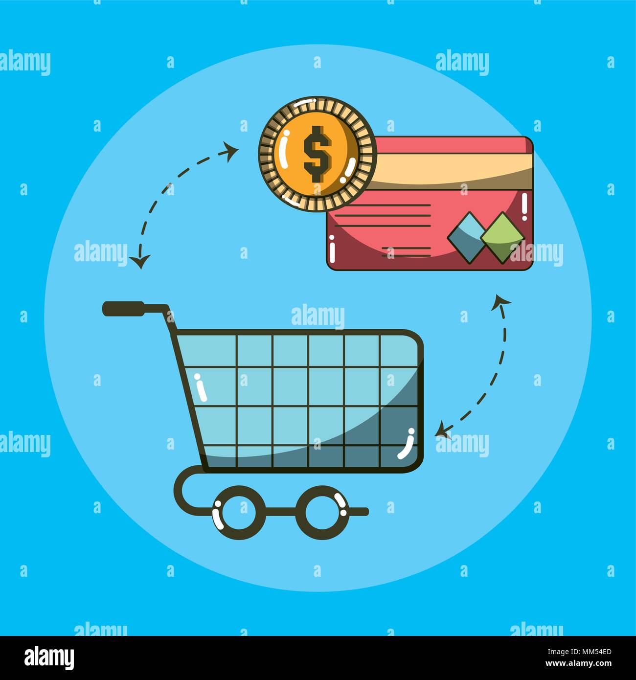 Money and shopping Stock Vector Image & Art - Alamy