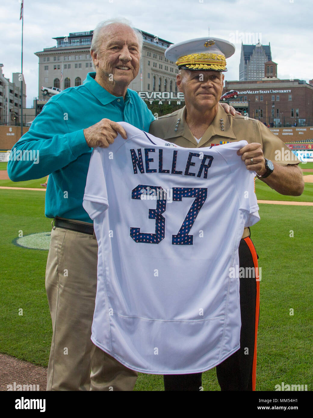 Commandant of the Marine Corps Gen. Robert B. Neller, right, poses for ...
