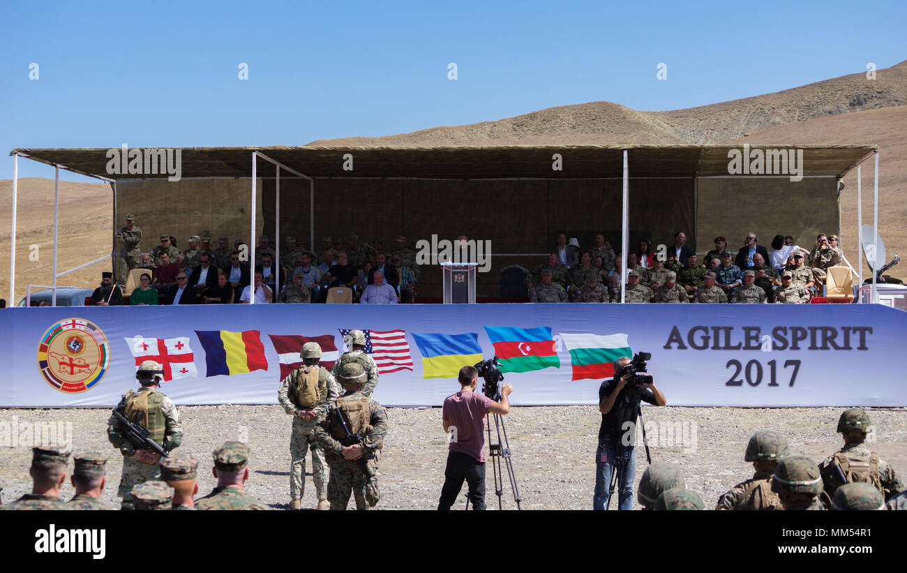 Georgian President Giorgi Margvelashvili, addresses participants of ...
