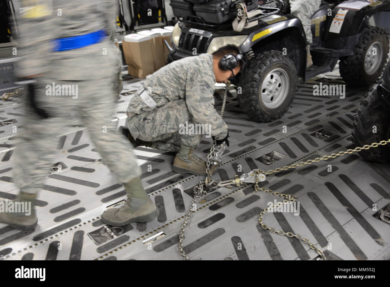 Members of the 60th Aerial Port Squadron at Travis Air Force Base ...