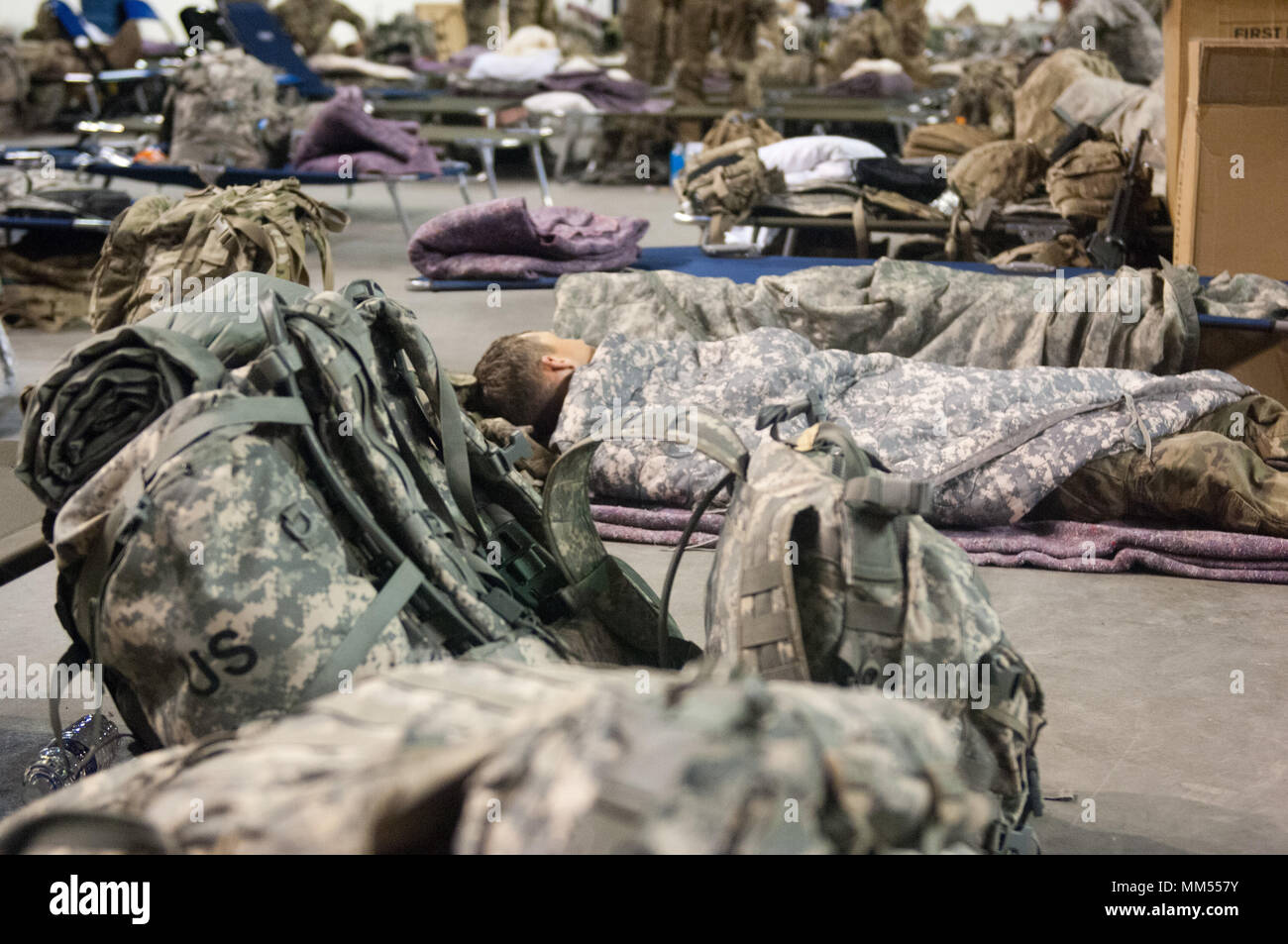 An Oklahoma Army National Guard Soldier from Task Force 179 takes a ...