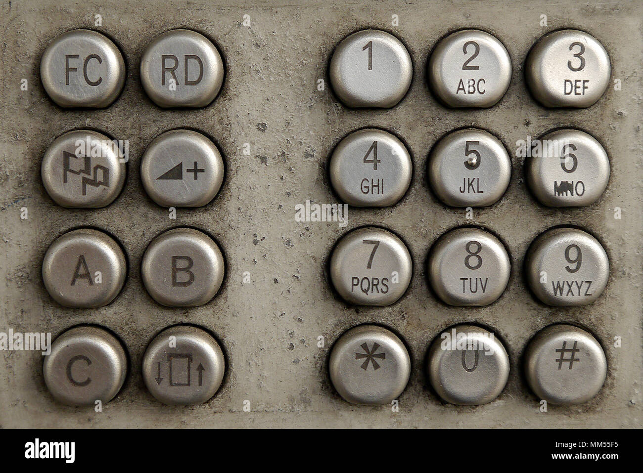old Telephone buttons Stock Photo - Alamy