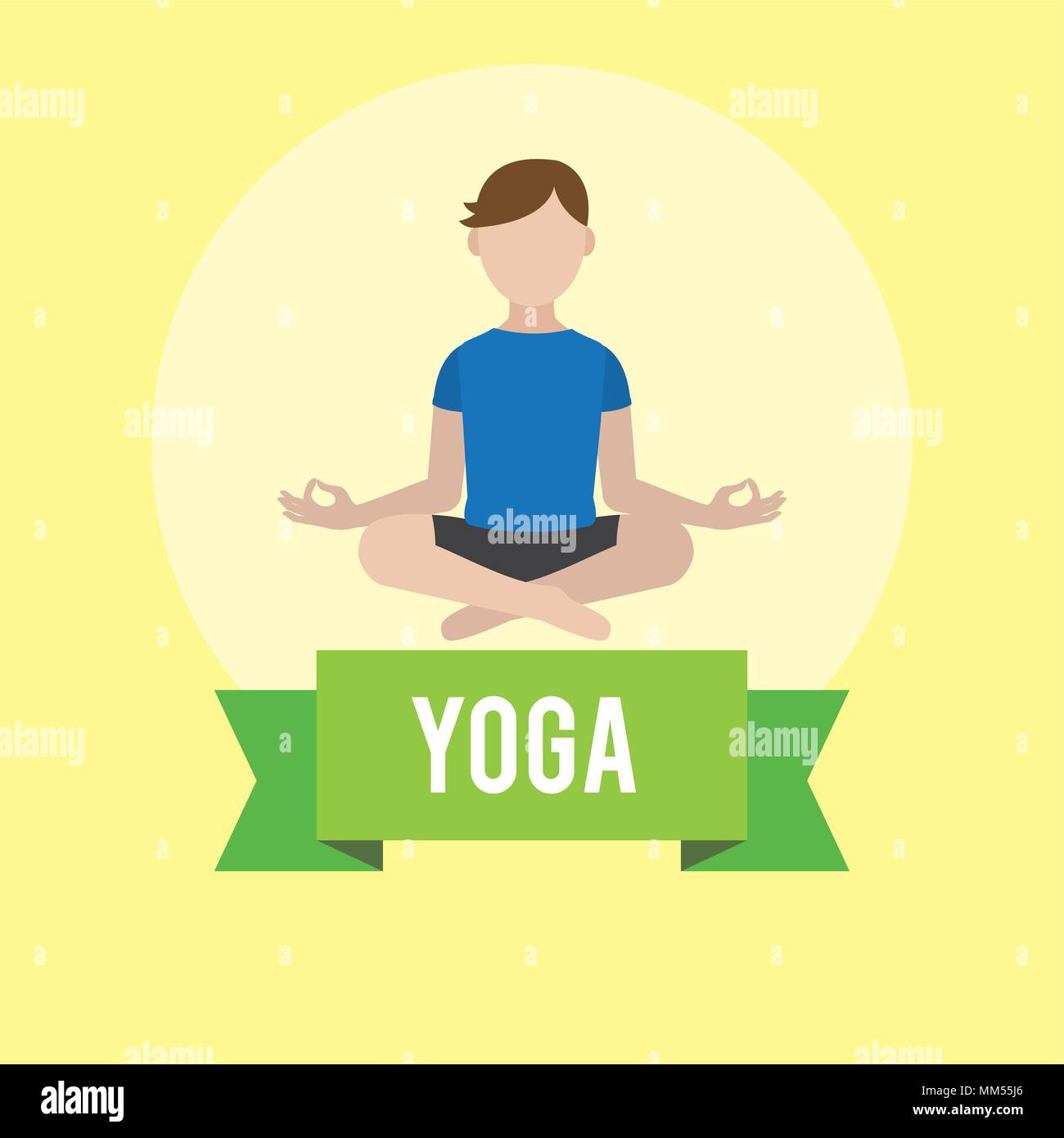 Yoga exercise cartoon Stock Vector Image & Art - Alamy