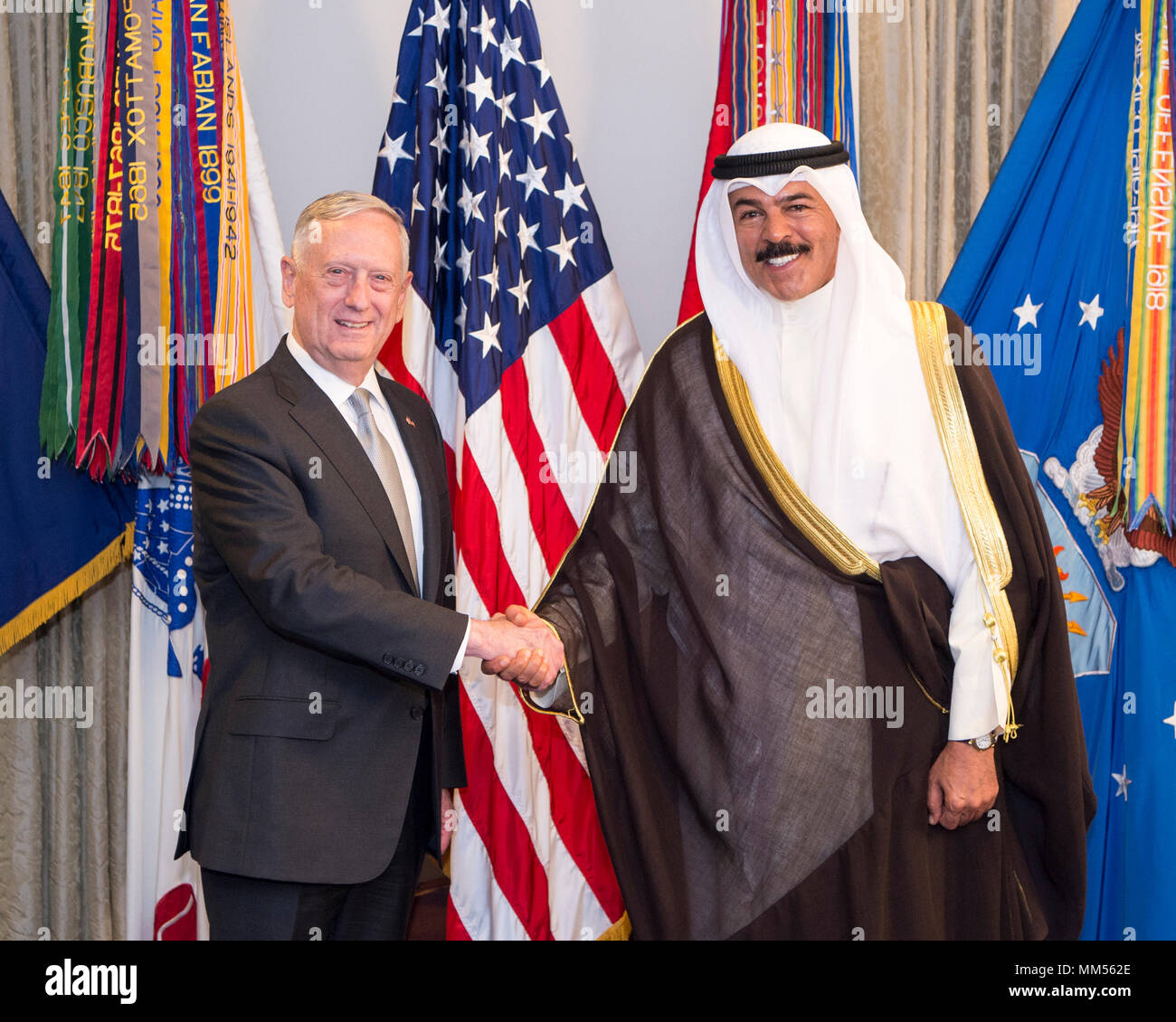 Defense Secretary Jim Mattis meets with Kuwait's Deputy Prime Minister ...