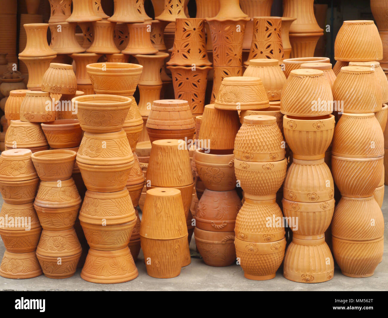 Group of clay vases Stock Photo - Alamy
