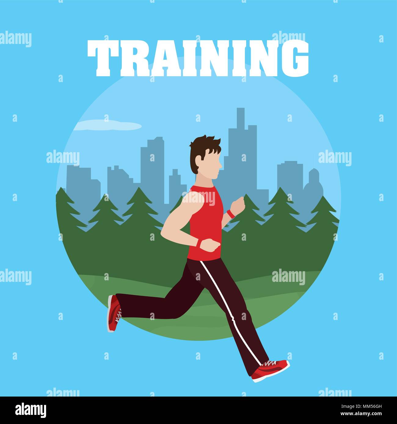 Man running training Stock Vector Image & Art - Alamy