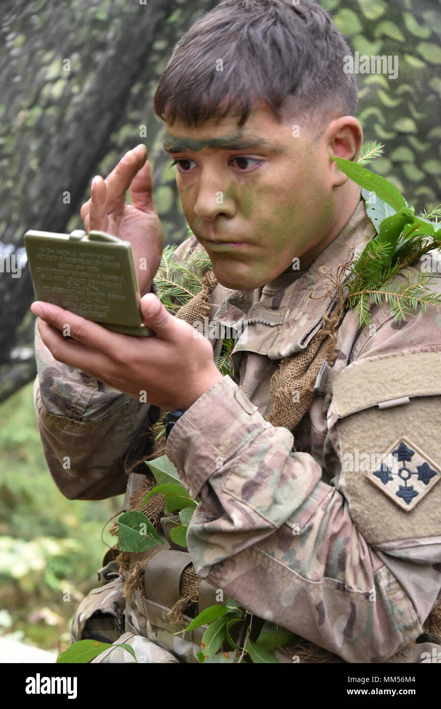 U.S. Army Sgt. John Messick with Company A, 1st Battalion, 8th Infantry ...