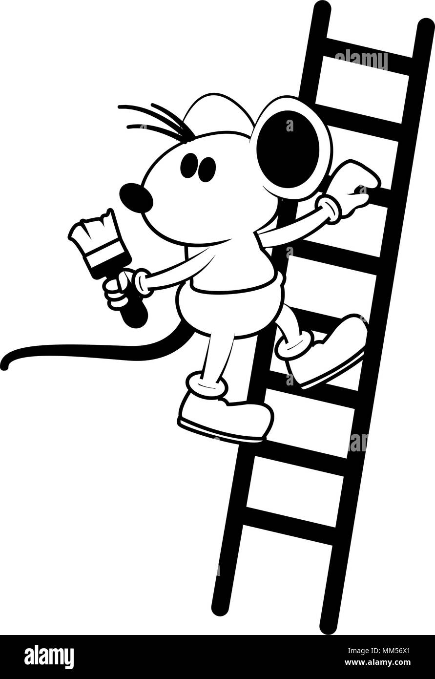 Animal on stairs Stock Vector Images - Alamy